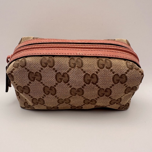 Gucci | Bags | Gucci Canvas Zip Pouch Makeup Bag | Poshmark